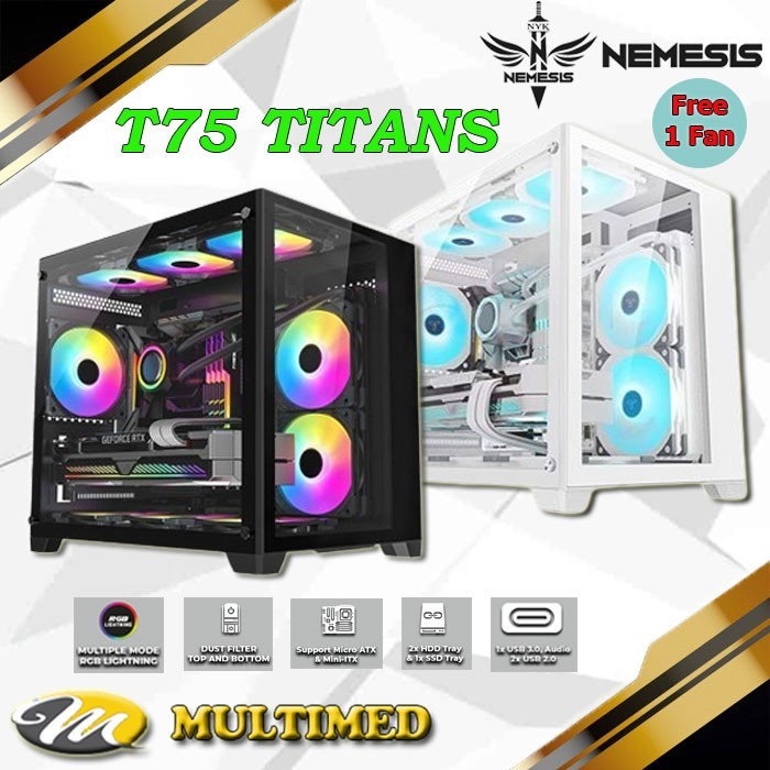 Jual Casing PC Gaming NYK Nemesis T75 TITANS | Shopee Indonesia
