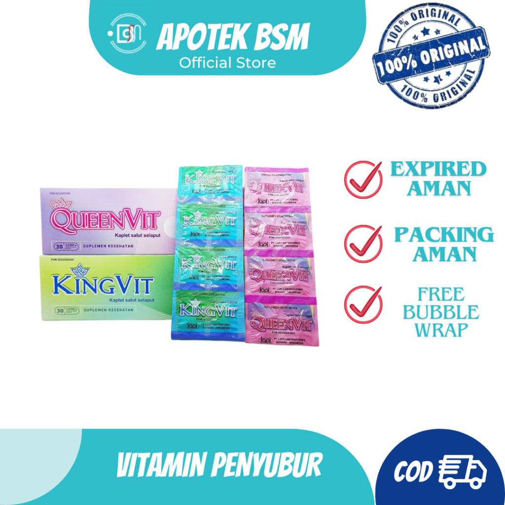 Jual KINGVIT QueenVit Vitamin Penyubur Kandungan PROMIL (Program hamil ...