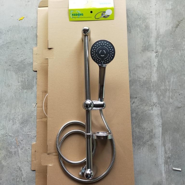 Jual Rail shower set stainless Hand shower mandi Kedeng + tiang set ...