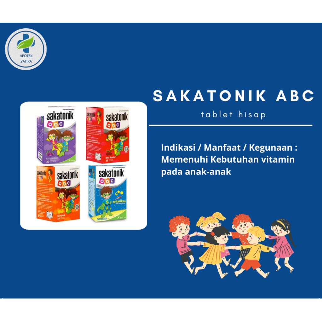 Jual SAKATONIK ABC 30 TABLET (TABET HISAP MULTIVITAMIN UNTUK ANAK ...