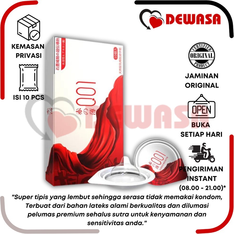 Jual OLO Kondom 001 Crimson Smooth White - 10 Pcs (Condom 0.01 Ultra Thin) | Shopee Indonesia