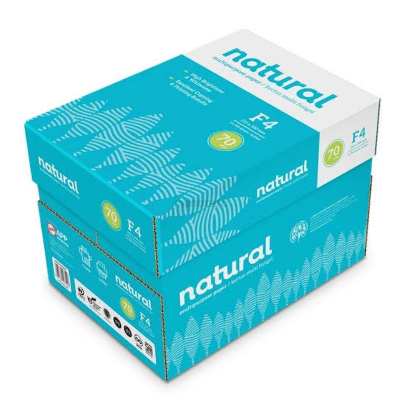 Jual Kertas Hvs Natural F4 F4b 70 Gram 1 Box Kertas Fotocopy