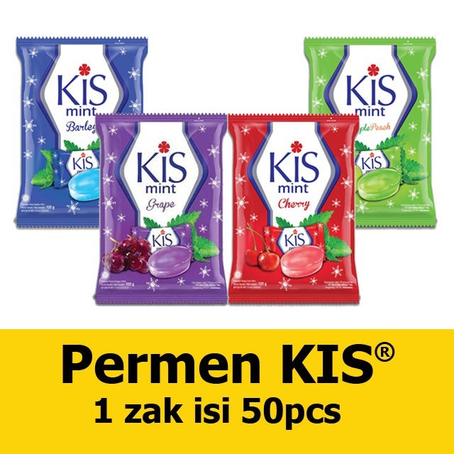 Jual Permen Kis Kiss Cherry Barley Mint Grape Apple Isi 50 Butir | Shopee Indonesia