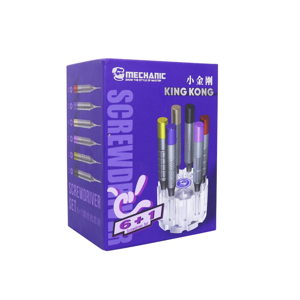 Jual OBENG SET MECHANIC KINGKONG 6+1 TEMPAT OBENG ACLYRIC BULAT ...
