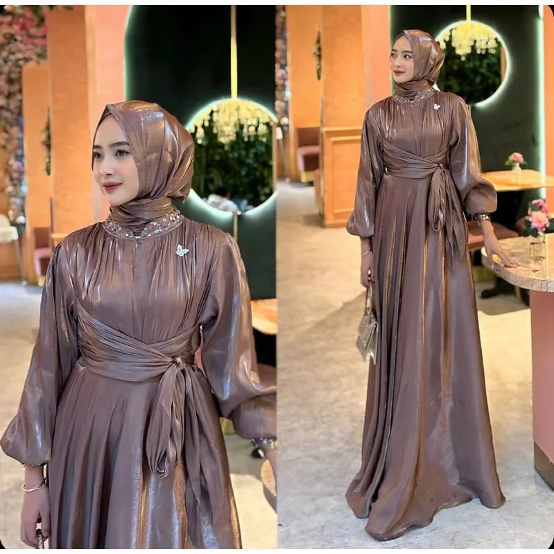Jual Shimmer Amanda Dress Gamis Model Terbaru 2024 Matt Shimmer ...