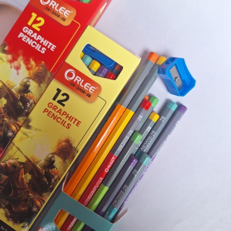 Jual OR-2008 Pensil 2B isi 12 Free Rautan/Pensil Gambar/Pensil Kayu ...