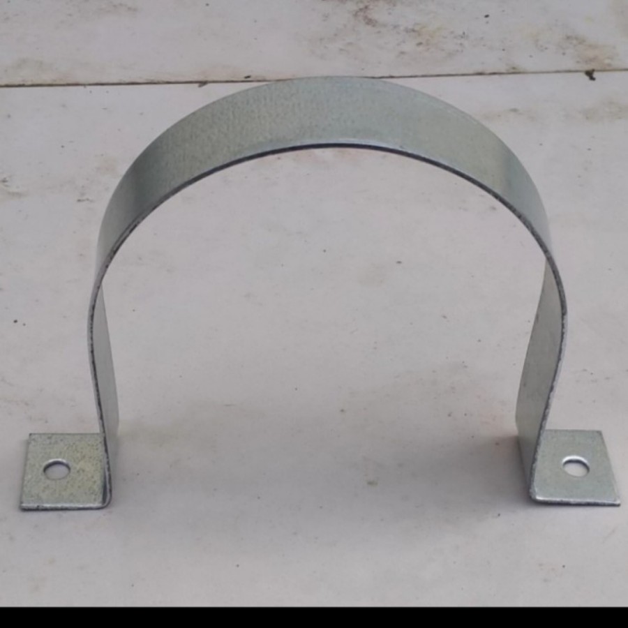 Jual klem omega galvanis 12 in / klem dinding 12" flexible ducting pipa ...