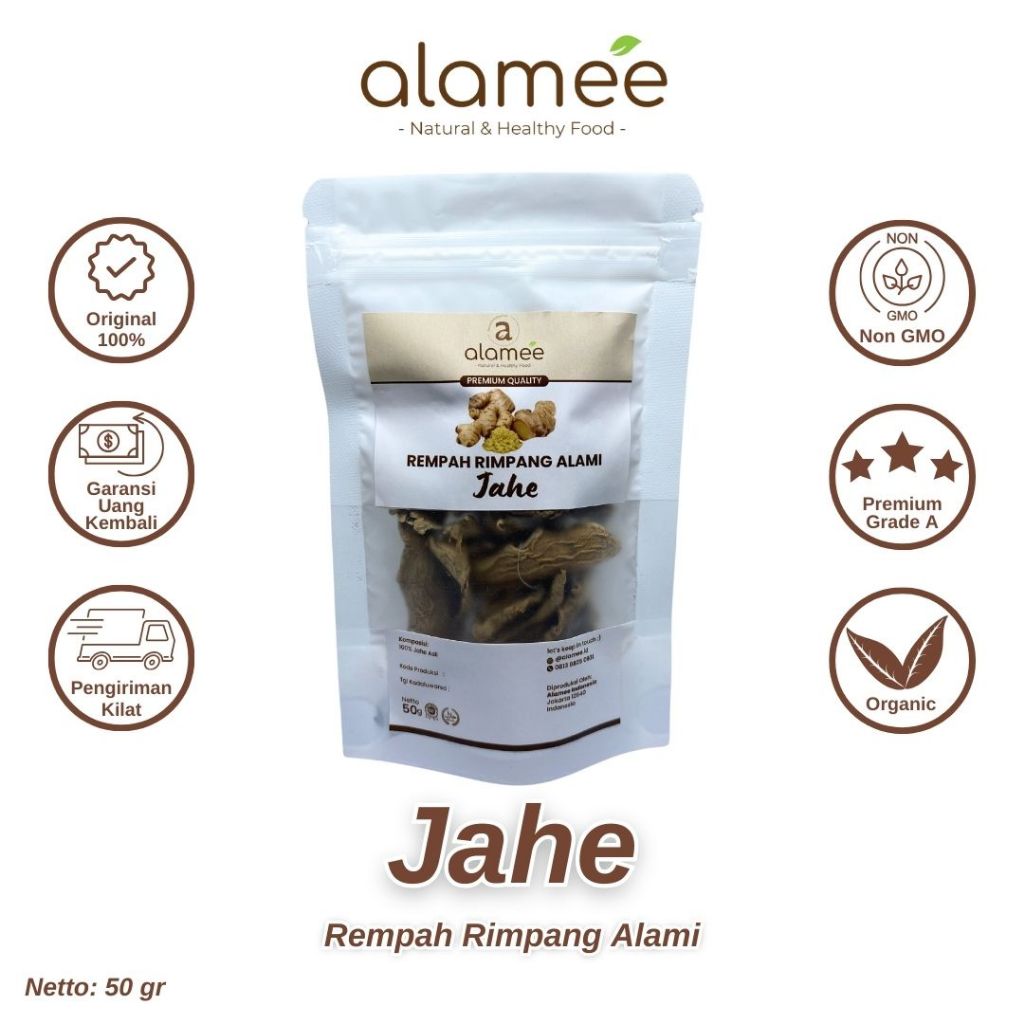 Jual Jahe Kering Dried Ginger Rempah Rimpang Organik Alami ALAMEE ...