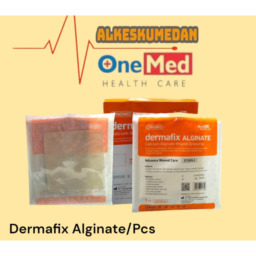 Jual DERMAFIX ALGINATE WOUND DRESSING 10X10 ONEMED PERPCS | Shopee ...