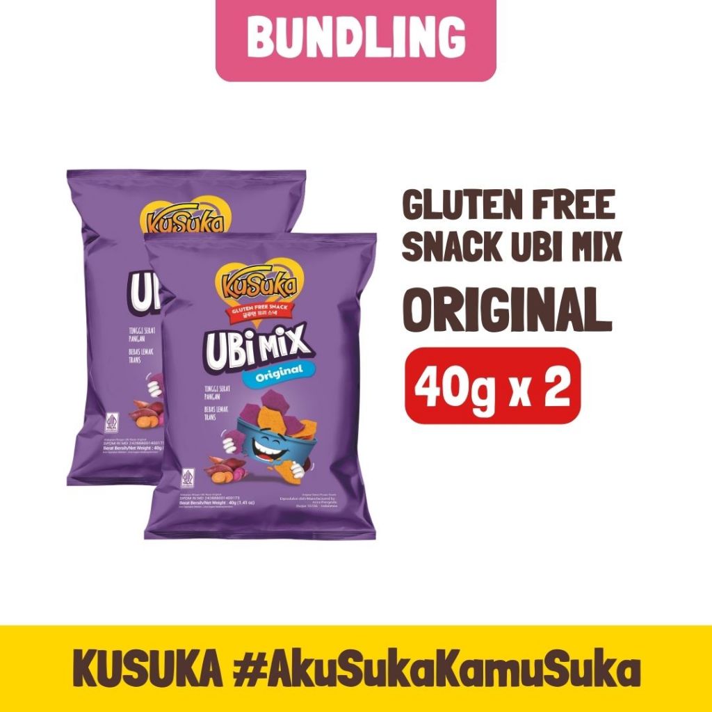 Jual Kusuka Gluten Free Snack Ubi Mix Original 40g - 2 pcs | Shopee ...