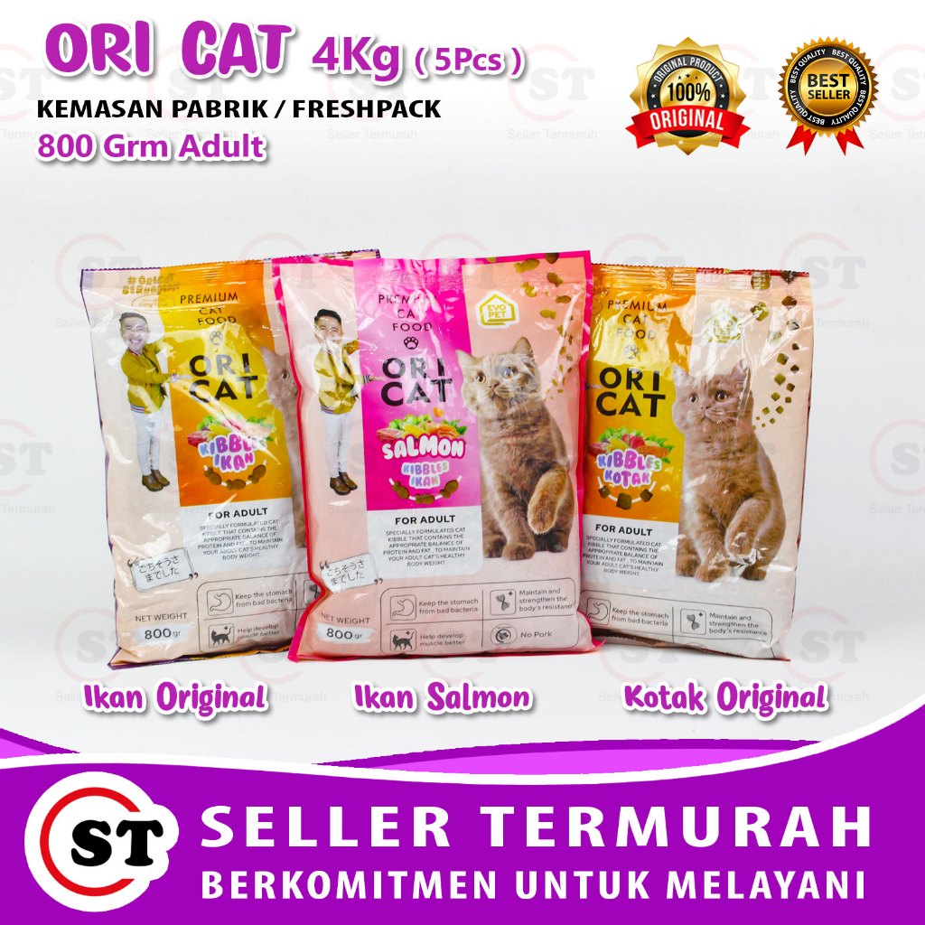 Jual Makanan Kucing Murah Sehat Ori Cat Adult 4 Kg Pakan Kucing Dewasa ...