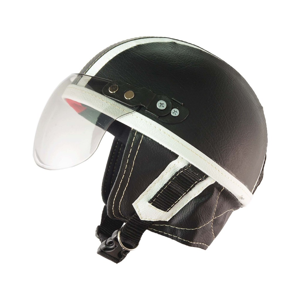Jual HELM ANAK RETRO 1 2 3 4 5 TAHUN KULIT PREMIUM POLOS GARIS CHIPS ...
