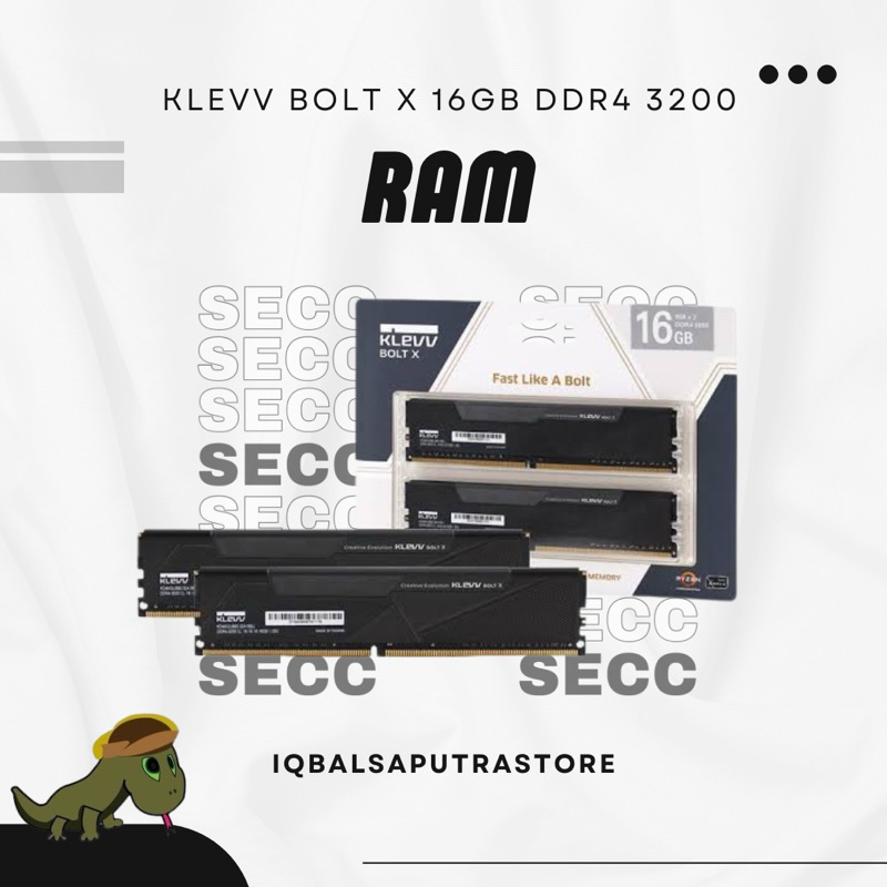 Jual KLEVV MEMORY RAM BOLT X SERIES 16GB (8x2) 3200Mhz DDR4 (Seccond ...
