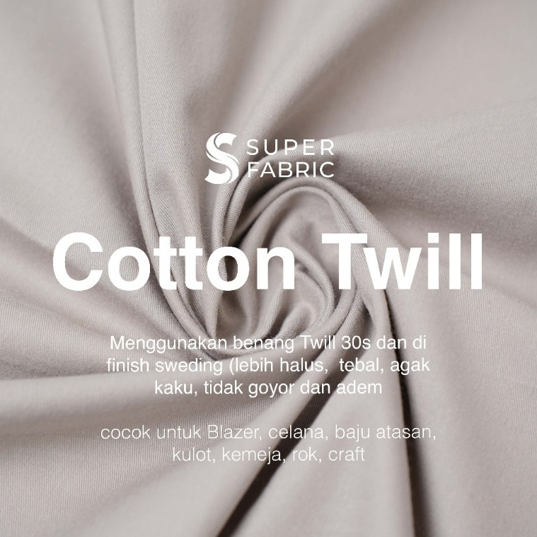 Jual 0,5 Meter Kain Cotton Katun Twill Sweding Cotton | Shopee Indonesia