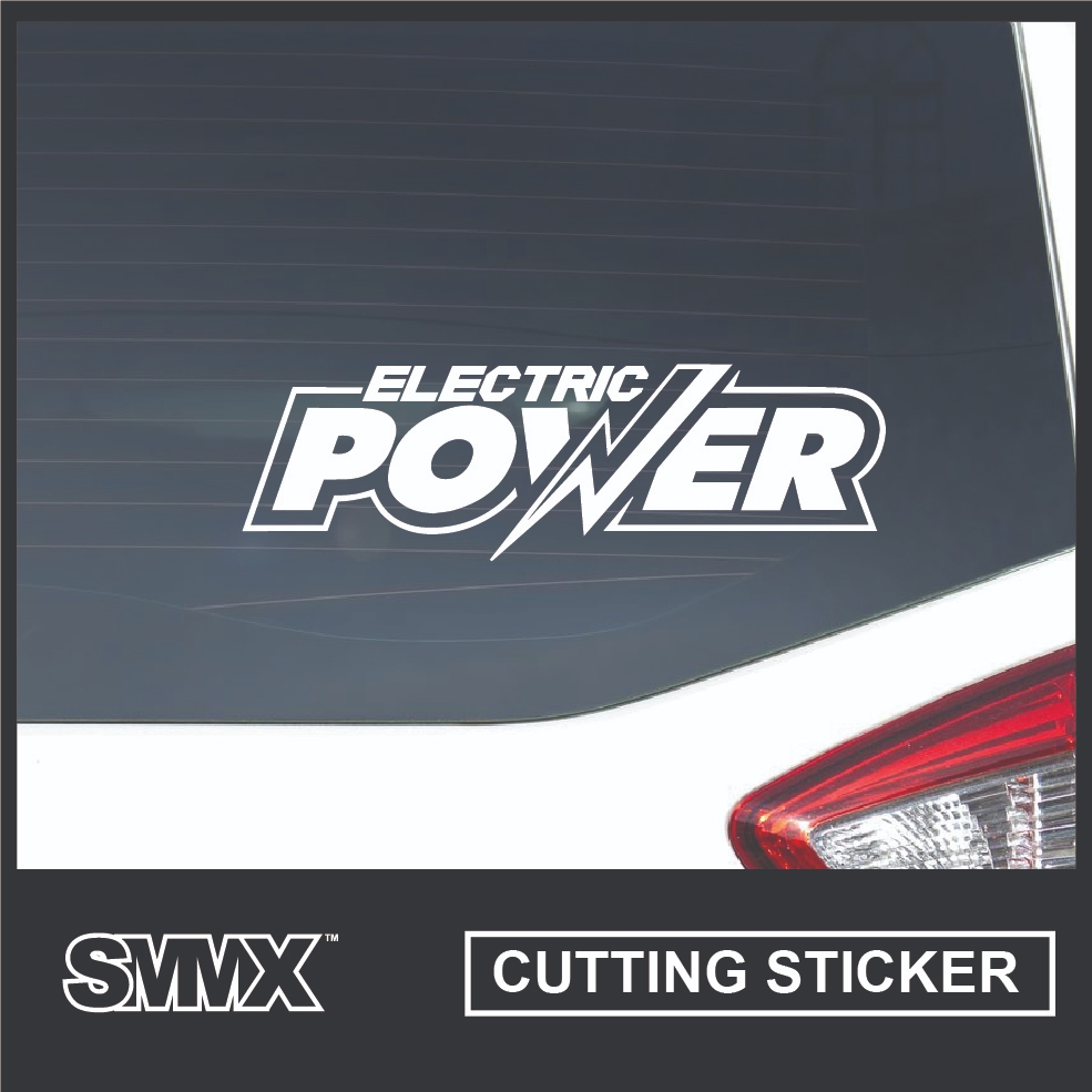 Jual cutting sticker Mobil Motor Listrik Electric Power 2 | Shopee ...