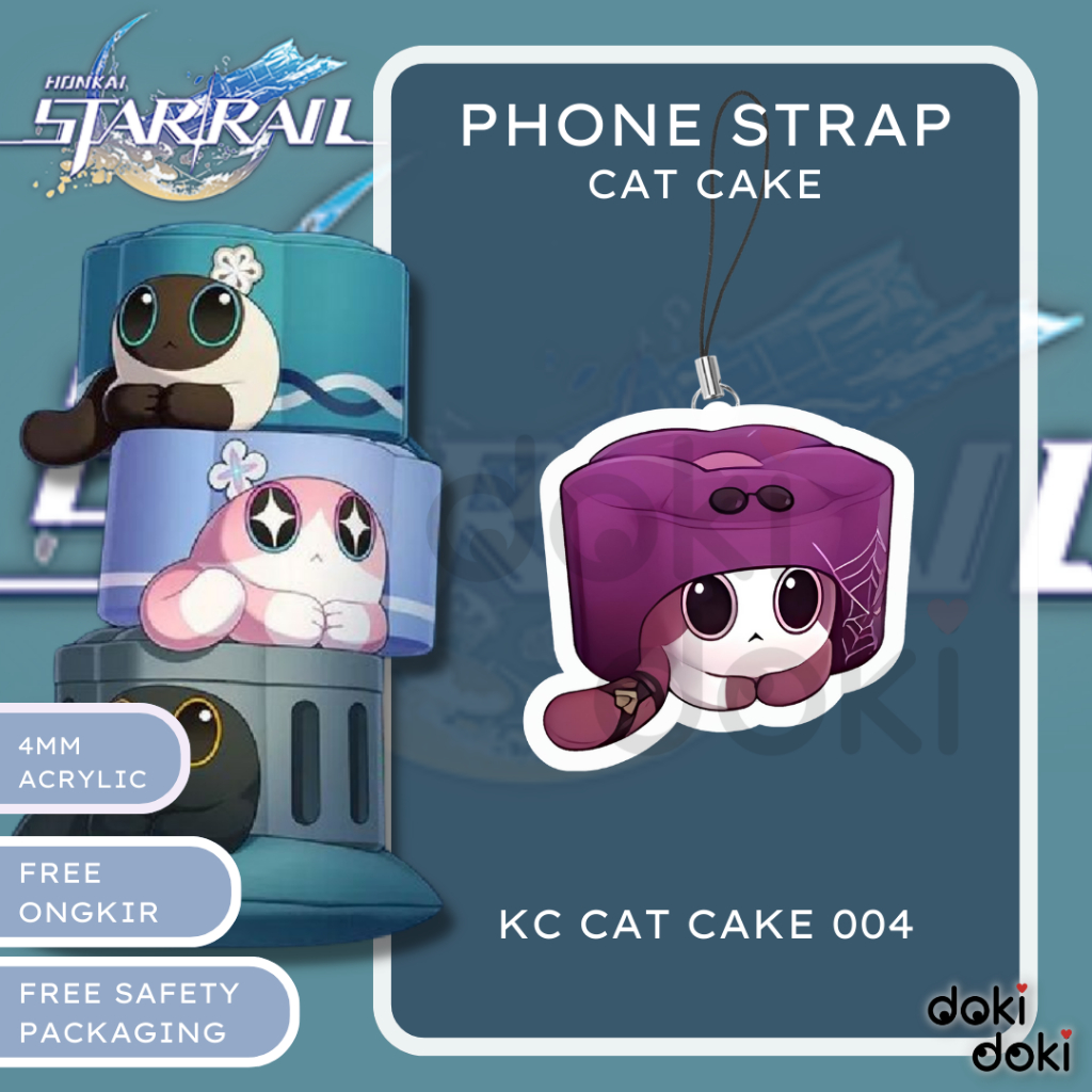 Jual PHONE STRAP HP RUAN MEI CREATION CAT CAKE HONKAI STAR RAIL ...