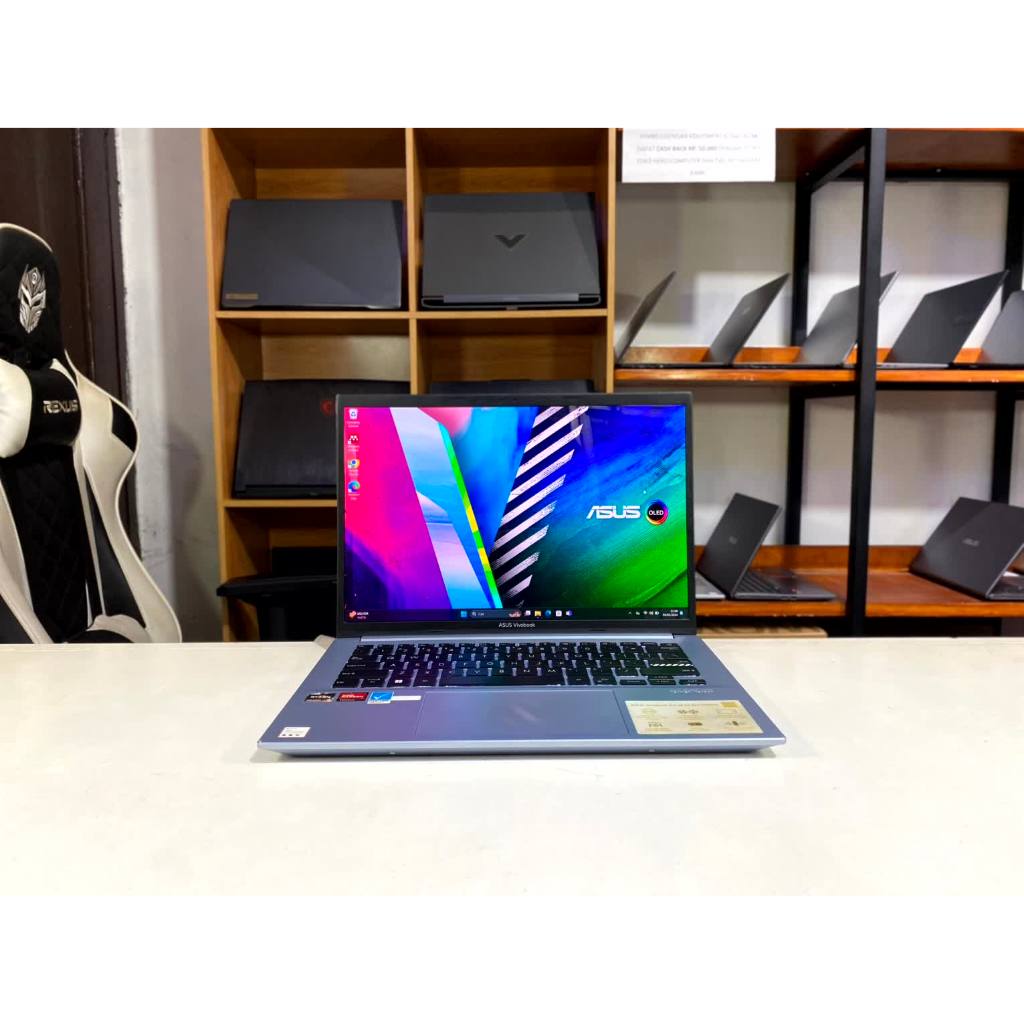 Jual Laptop ASUS vivovook Pro M3400QA OLED Ryzen 5 5600H (16/512) Sky ...