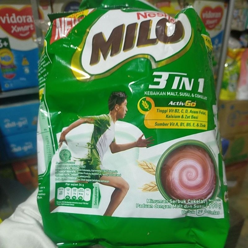 Jual Milo 3in1 Actif Go 990gr | Shopee Indonesia