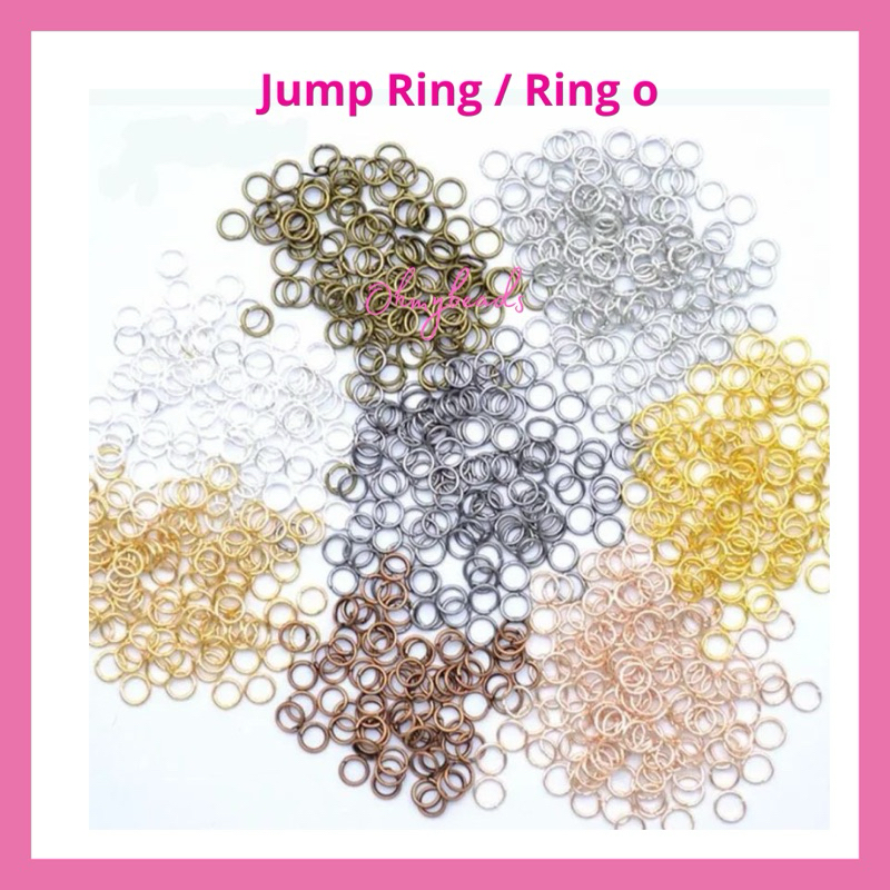 Jual Ring Penyambung Jump Ring (20gram) silver emas Beads Ring Conector ...