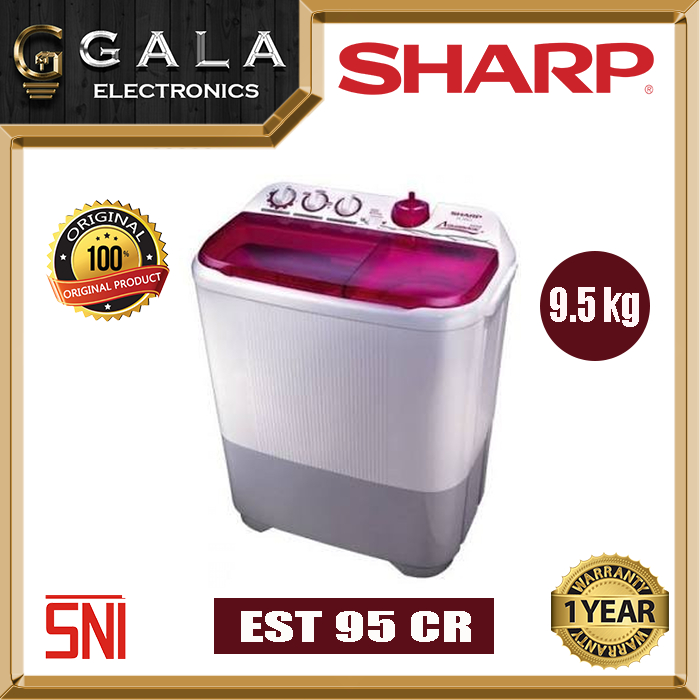 Jual Mesin cuci Sharp EST 95 CR With Filter / Saringan 9,5 KG | Shopee ...