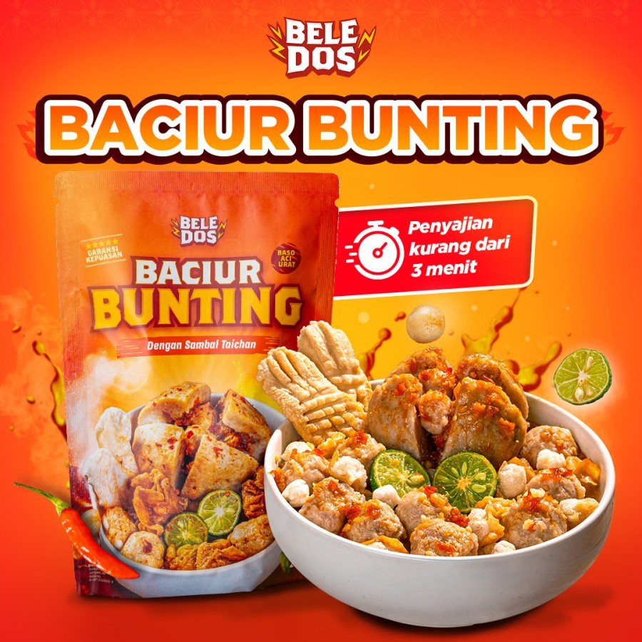 Jual Beledos Baciur Bunting 250 Gram dengan Sambal Taichan VIRAAALLL ...