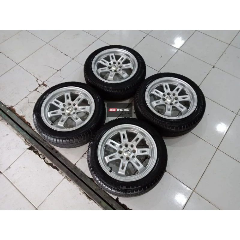 Jual Velg Mobil Bekas Hsr Daimon Ring 15 Untuk Brio Calya Ayla Sigra Agya Yaris | Shopee Indonesia