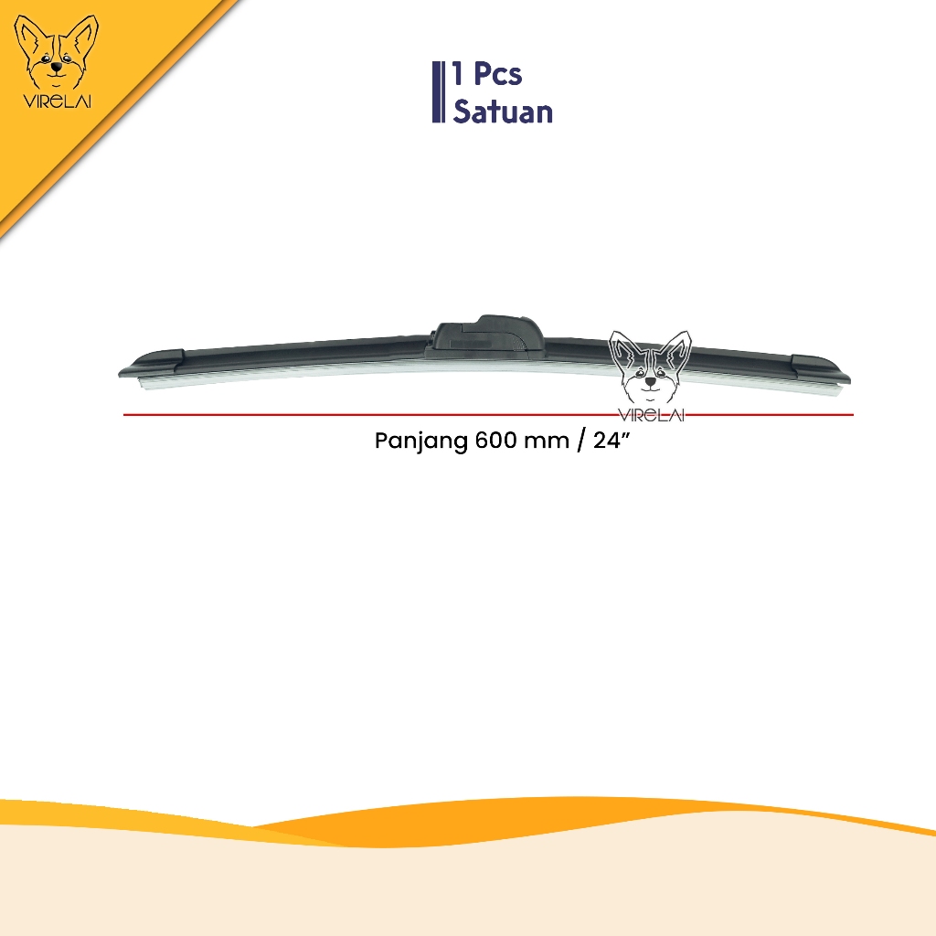 Jual [SATUAN] Wiper Frameless Mobil Universal Wiper Blade 12 Inch - 26 Inch | Shopee Indonesia