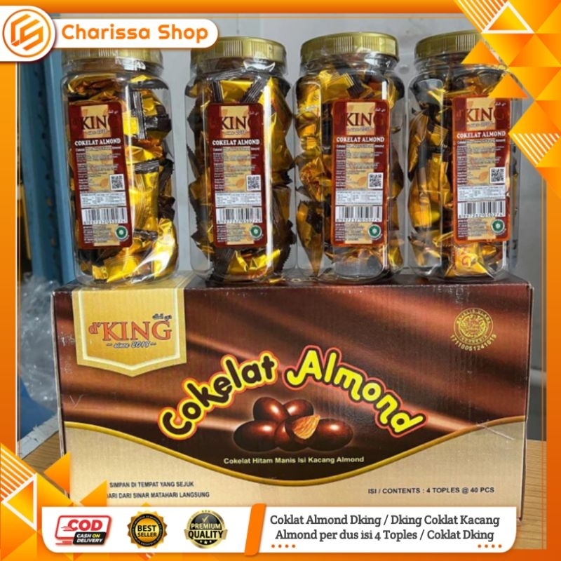 Jual Coklat Almond Bonibol Dking / Dking Coklat Kacang Almond per dus isi 4 Toples / Coklat ...