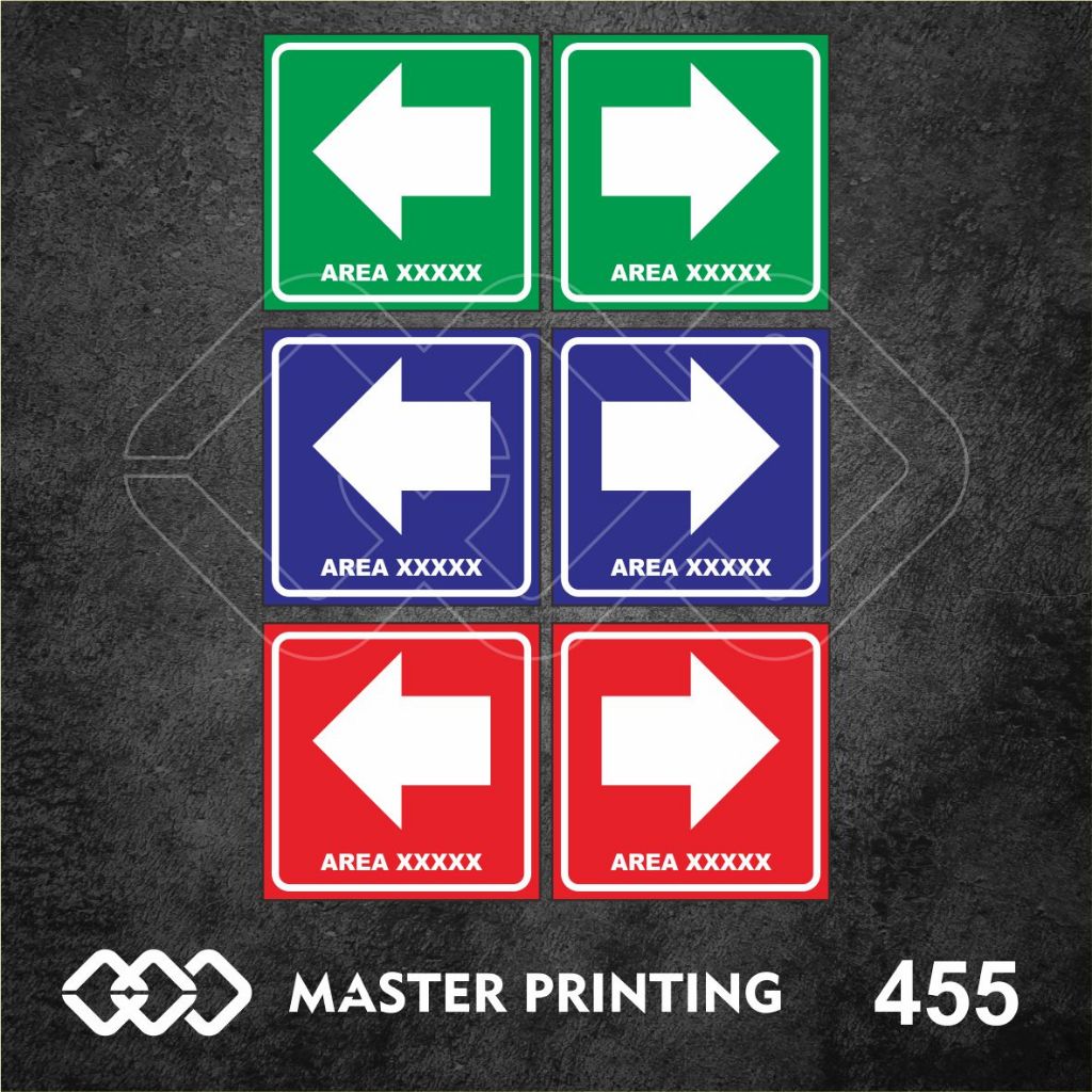 Jual 455 - Stiker Tanda Panah, Petunjuk Arah Area, Sticker Vinyl, Tahan ...