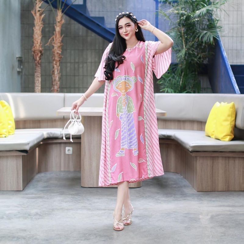 Jual Daster js baju tidur wanita motif karakter cantik warna pastel ...