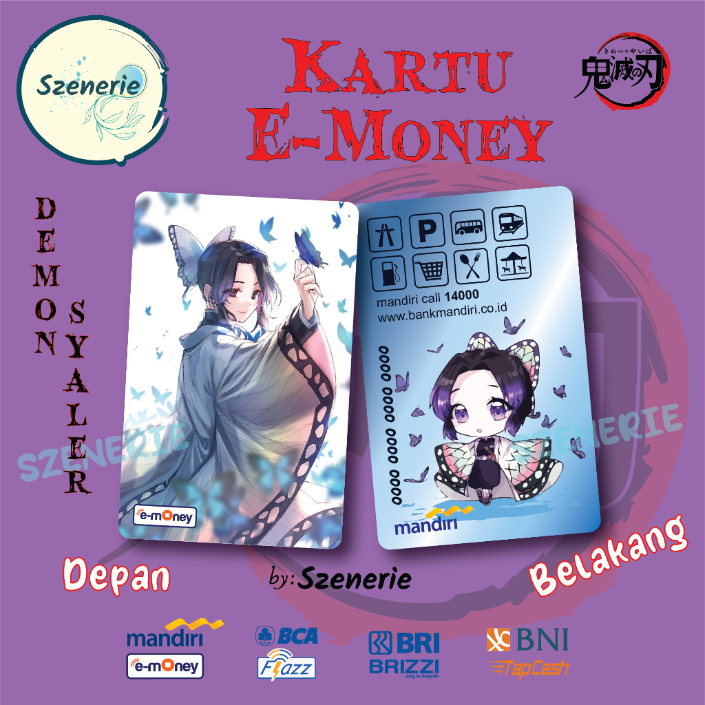 Jual Emoney Shinobu Kocho Demon Slayer Flazz gen 2 Kartu E-money ...