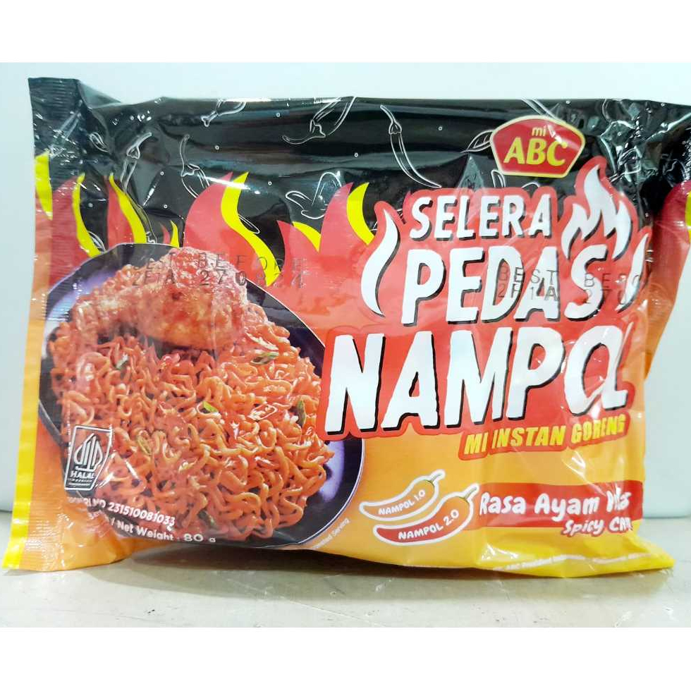 Jual [HALAL] ABC Selera Pedas Mi Instan Goreng Pedas Nampol Rasa Ayam ...