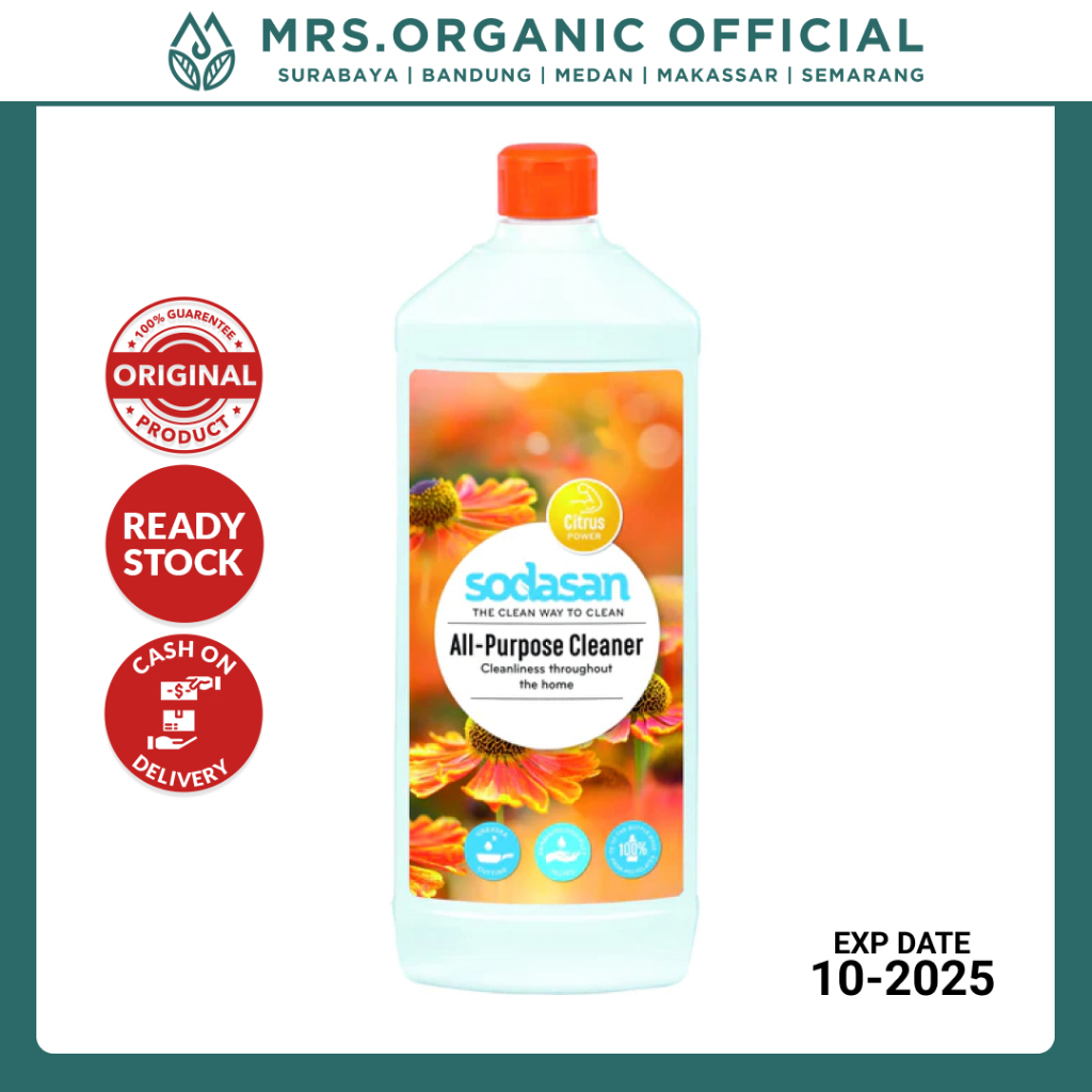 Jual Cairan Pembersih Noda Sodasan All Purpose Cleaner 1 L - Cairan Serbaguna untuk Kayu Lantai ...