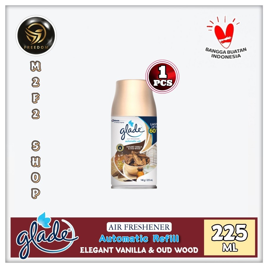 Jual Glade Automatic Refill Elegant Vanilla & Oud Wood | Aerosol Pengharum Ruangan - 225 ml ...