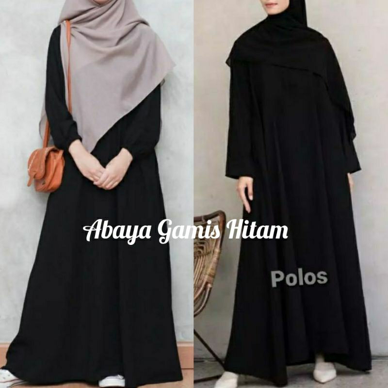 Jual abaya arab gamis hitam abaya polos terbaru abaya jetblack abaya ...