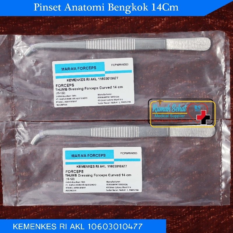 Jual PINSET ANATOMI BENGKOK 14cm Thumb Dressing Forceps Curved | Shopee ...