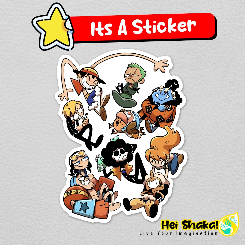 Jual Stiker One Piece Mugiwara Pirate Squad Sticker Anime Manga Jepang ...