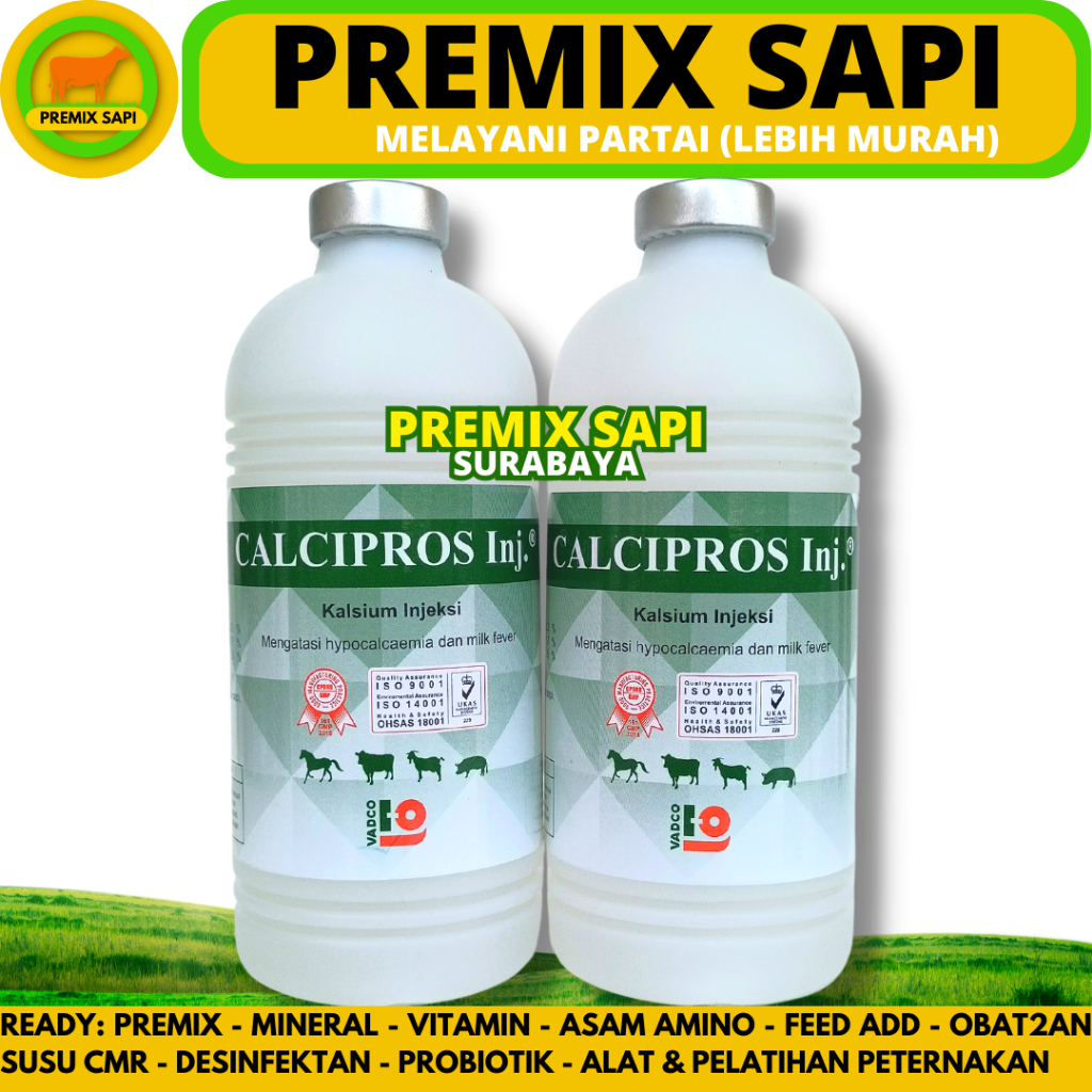 Jual CALCIPROS INJ 500ML - Obat Sapi Kambing Ambruk Lumpuh Kekurangan ...