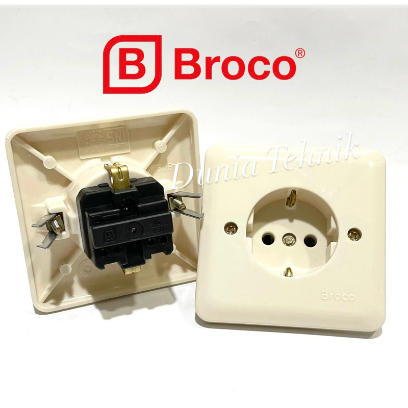 Jual BROCO Stop Kontak Tembok Arde Colokan Listrik Tanam Dinding Stop Contak Listrik Rumah Stop ...