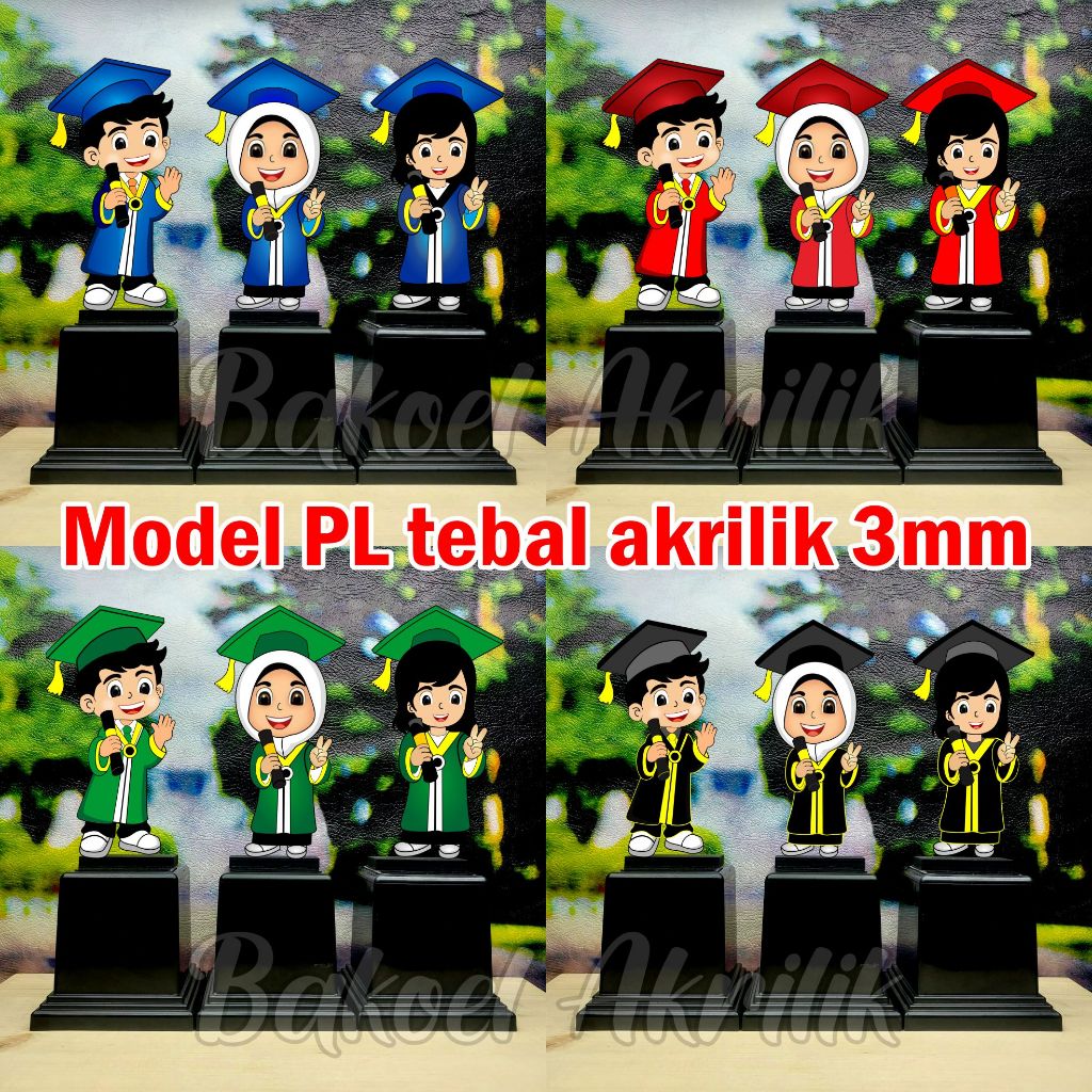 Jual [3mm] PROMO SOUVENIR WISUDA PLAKAT AKRILIK TK/PAUD model PL piala ...