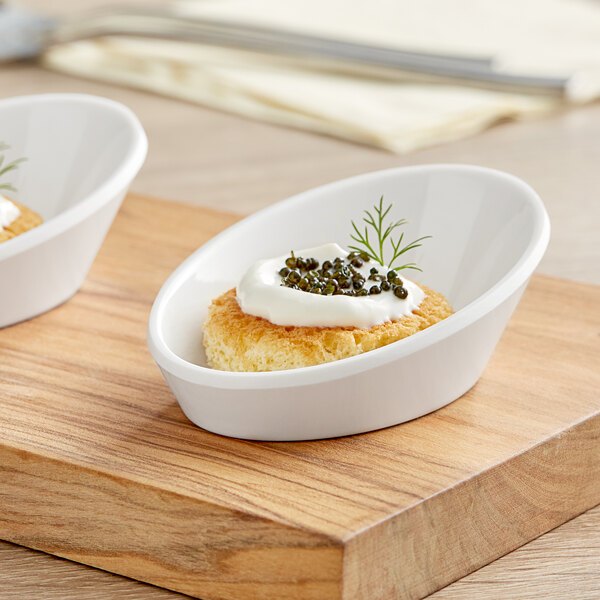 Jual Oval Sauce Dish White Mini Melamine Bowl - Piring Saji Saus ...