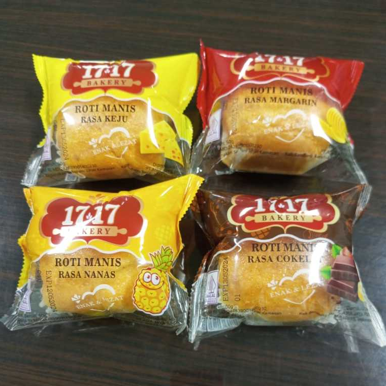 Jual ROTI MANIS 17.17 BAKERY || ROTI PANGGANG VARIAN RASA || 3O PCS ...