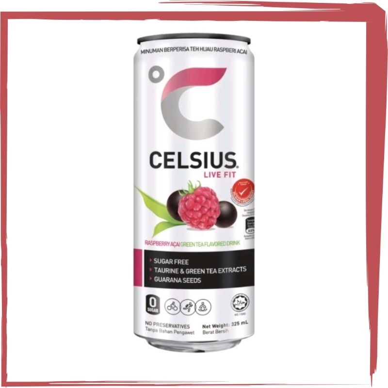 Jual Celsius Energy Drink 325ml Sugar Free Raspberry Acai | Shopee ...