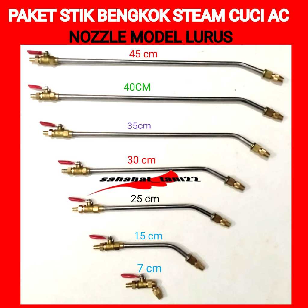 Jual Spuyer Mesin Cuci AC + Stik Model Bengkok Nozzle Jet Cleaner 1 Set ...