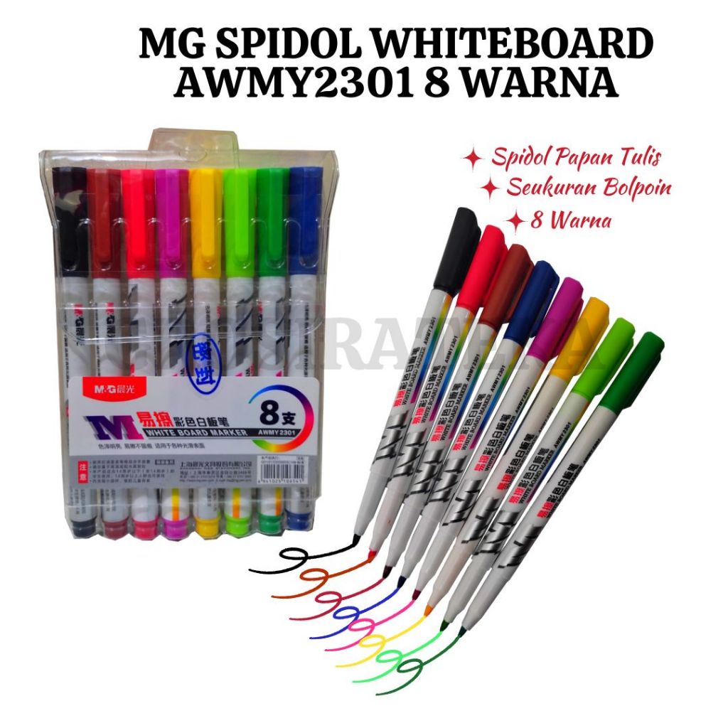 Jual SPIDOL BOLPOIN, SPIDOL WHITE BOARD, SPIDOL PAPAN TULIS AWMY2301 8 ...