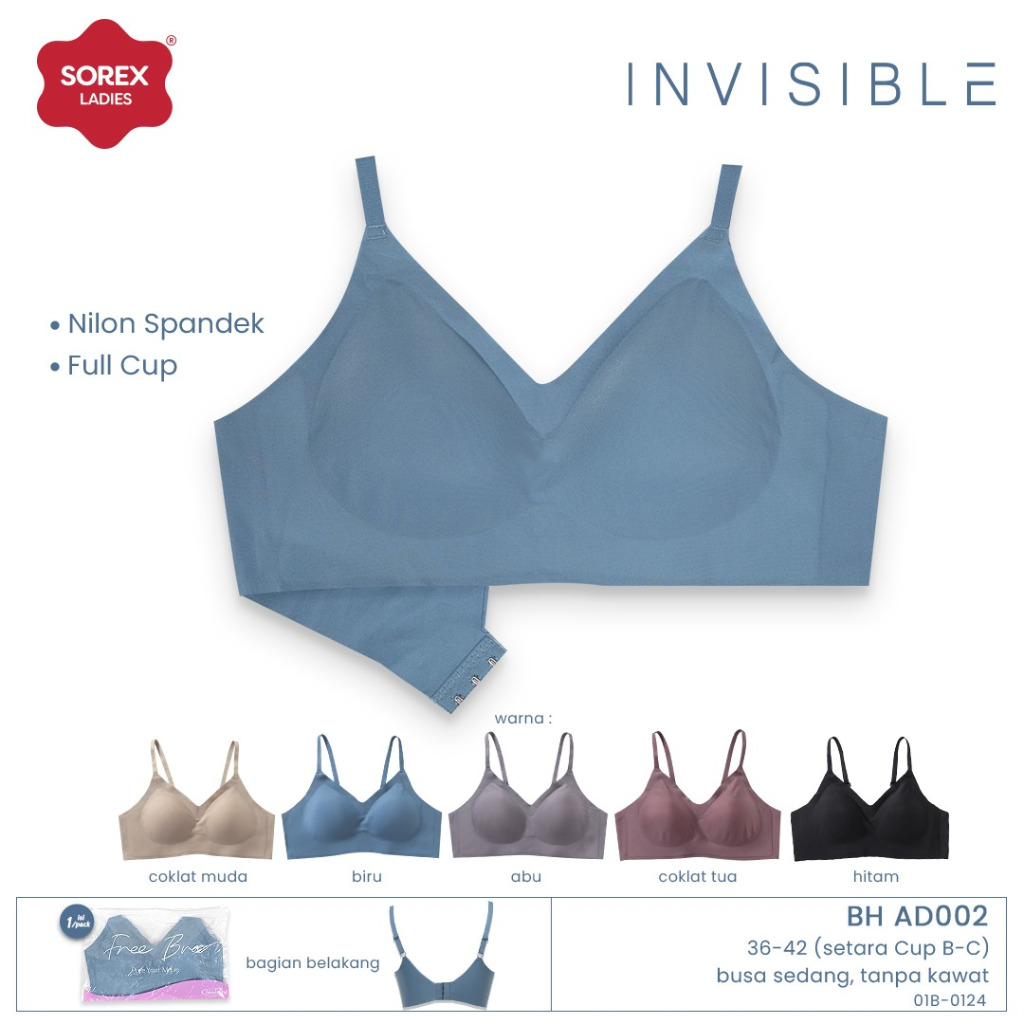 Jual Sorex Invisible Bra Busa Sedang Tanpa Kawat kait 3 Full Cup Setara ...