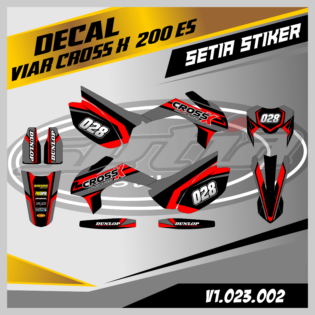Jual DECAL STIKER VIAR CROSS X 200 ES, TRAIL, SUPERMOTO, DESAIN BEBAS ...