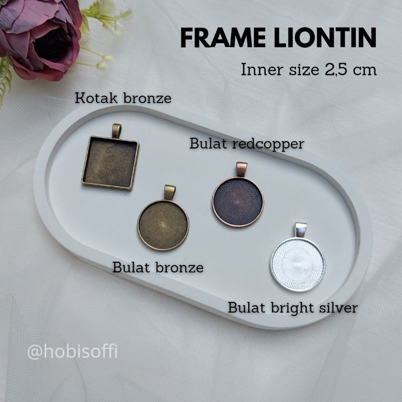 Jual Frame liontin, cangkang liontin bulat & kotak inner size 2 cm & 2 ...