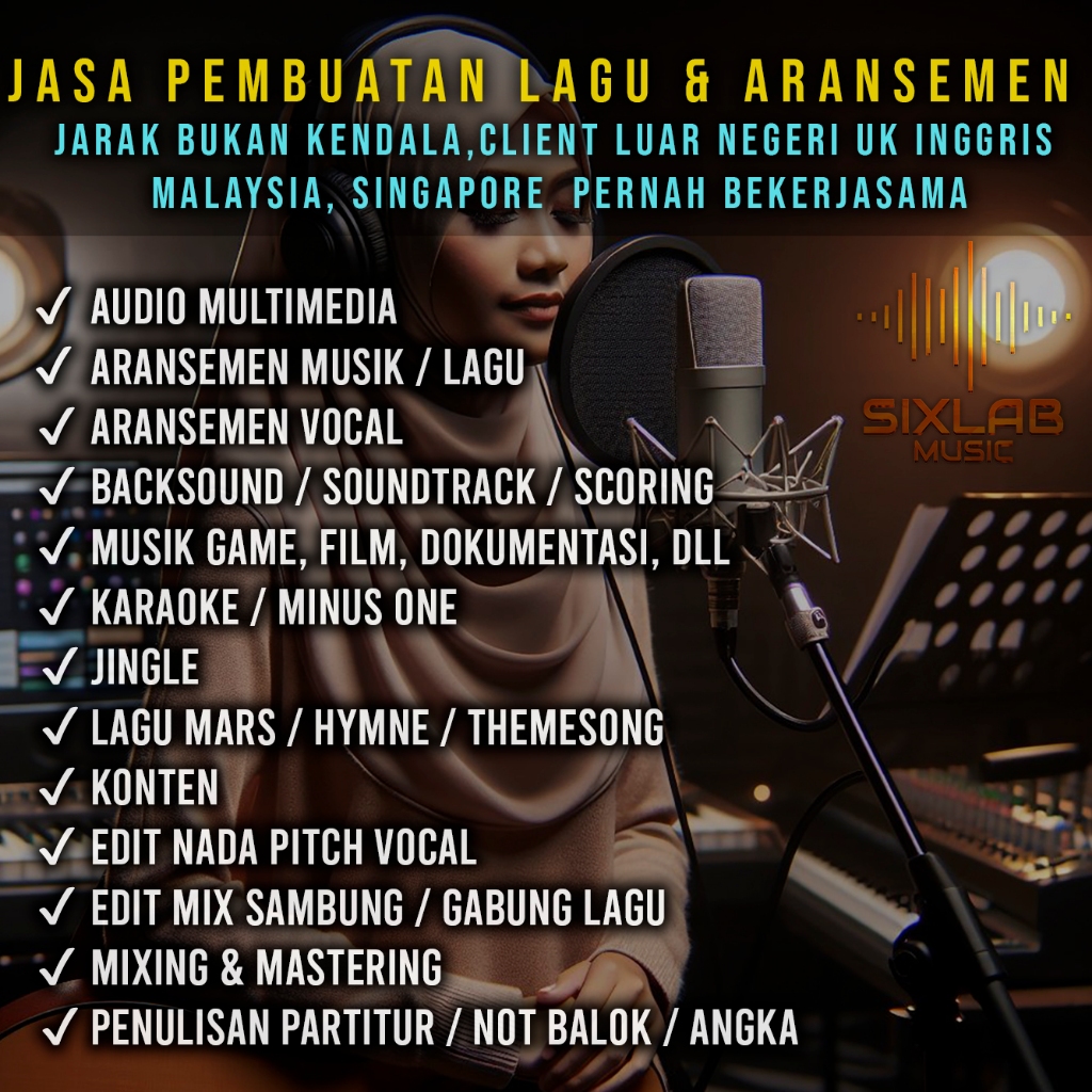Jual Mixing Mastering - Edit Audio - Pembuatan lagu musik - Aransemen ...