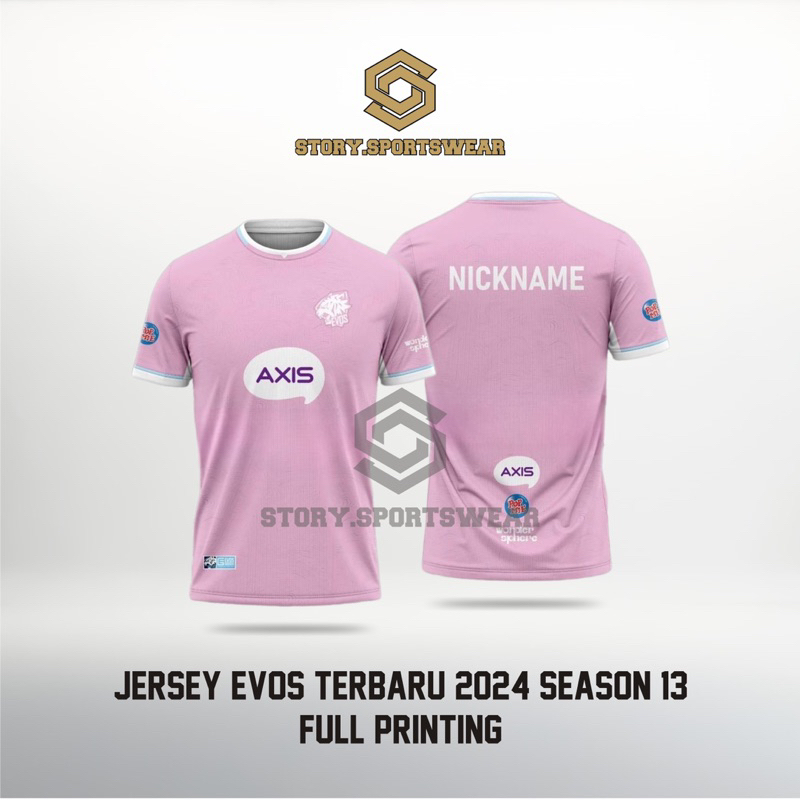 Jual Jersey Evos Terbaru 2024 S13 Pink Free Nickname | Shopee Indonesia